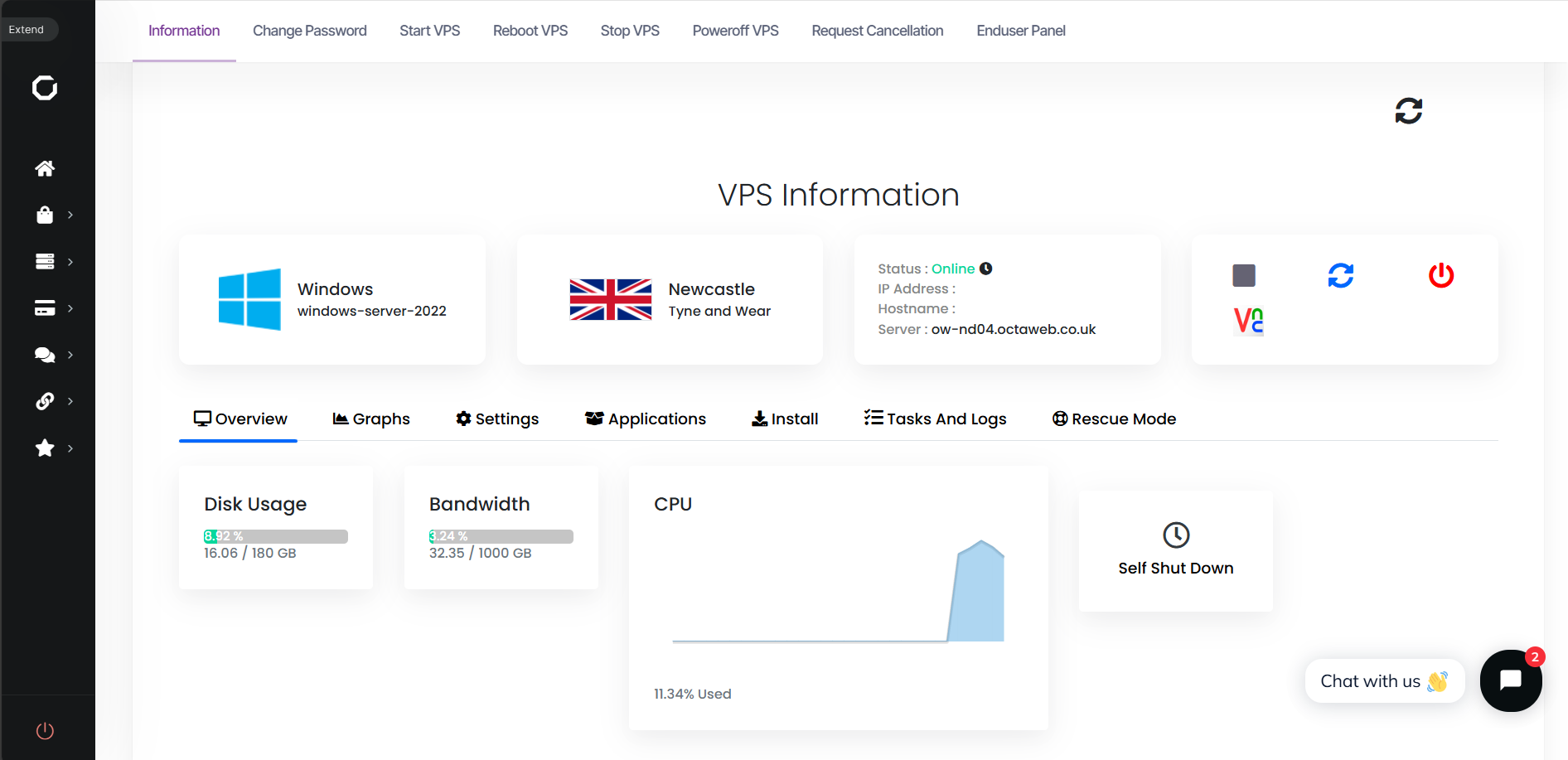 Change VPS Password - OctaWeb Help Centre