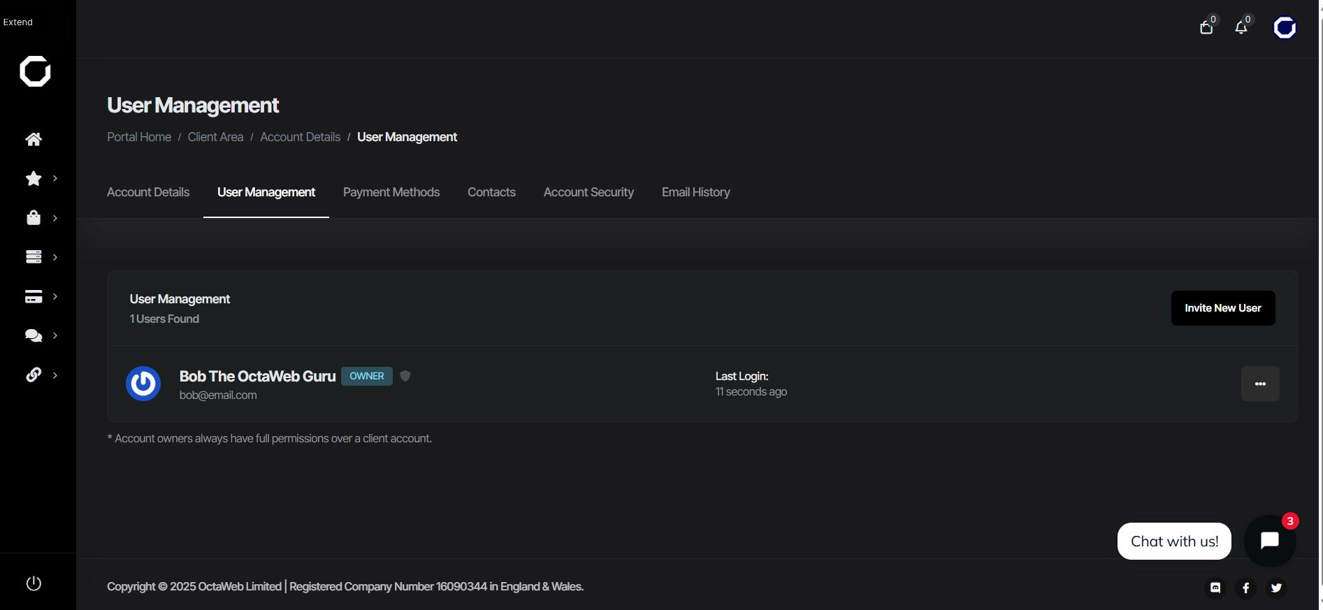 How To Add A Sub-User - OctaWeb Help Centre